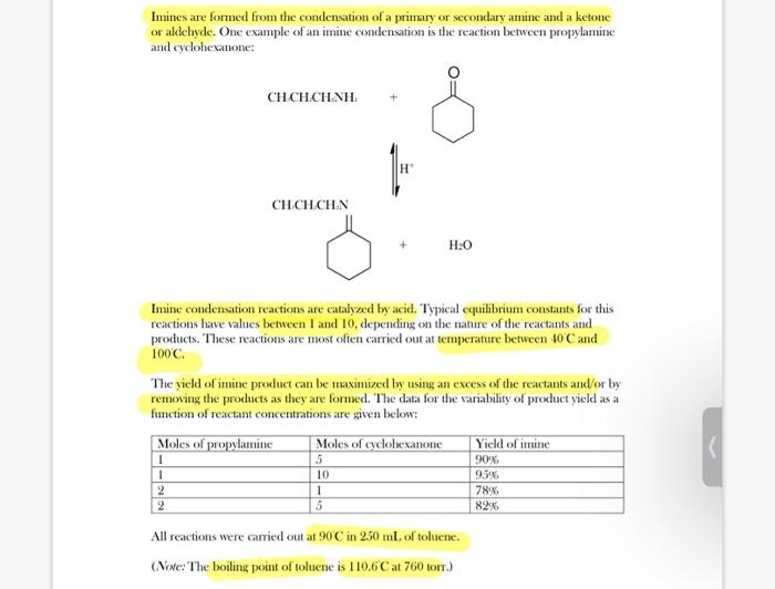 Imines are formed from the condensation of a primary | Chegg.com
