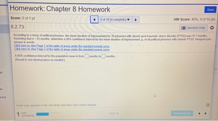 Solved Save Homework: Chapter 8 Homework Score: 0 of 1 pt 5 | Chegg.com Solved Save Homework: Chapter 8 Homework Score: 0 of 1 pt 5 | Chegg.com