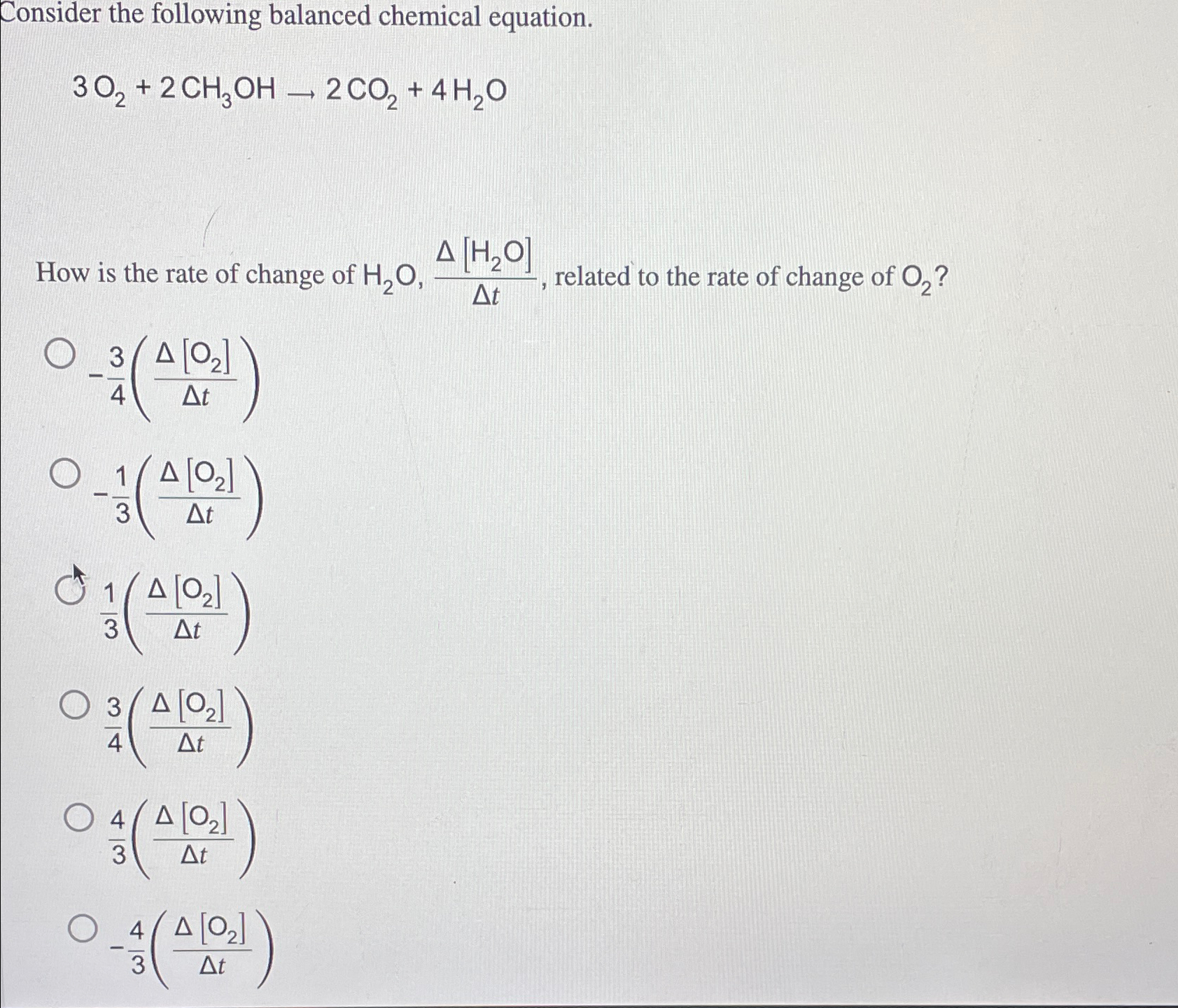 Solved Consider the following balanced chemical | Chegg.com