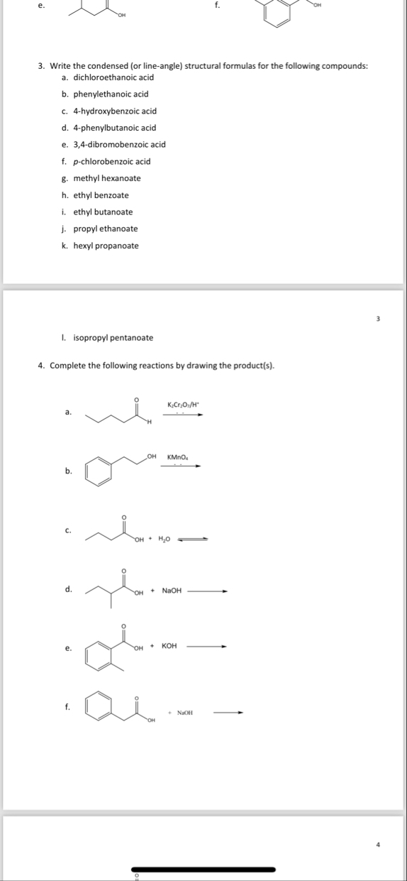 Solved Write the condensed (or line-angle) ﻿structural | Chegg.com
