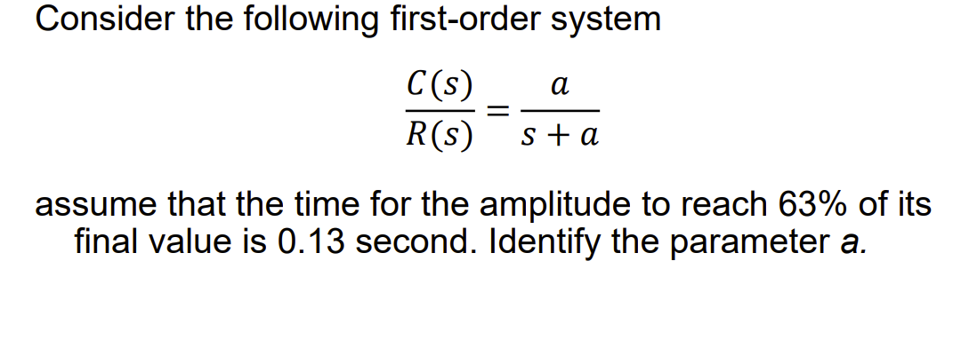 Consider the following first-order | Chegg.com