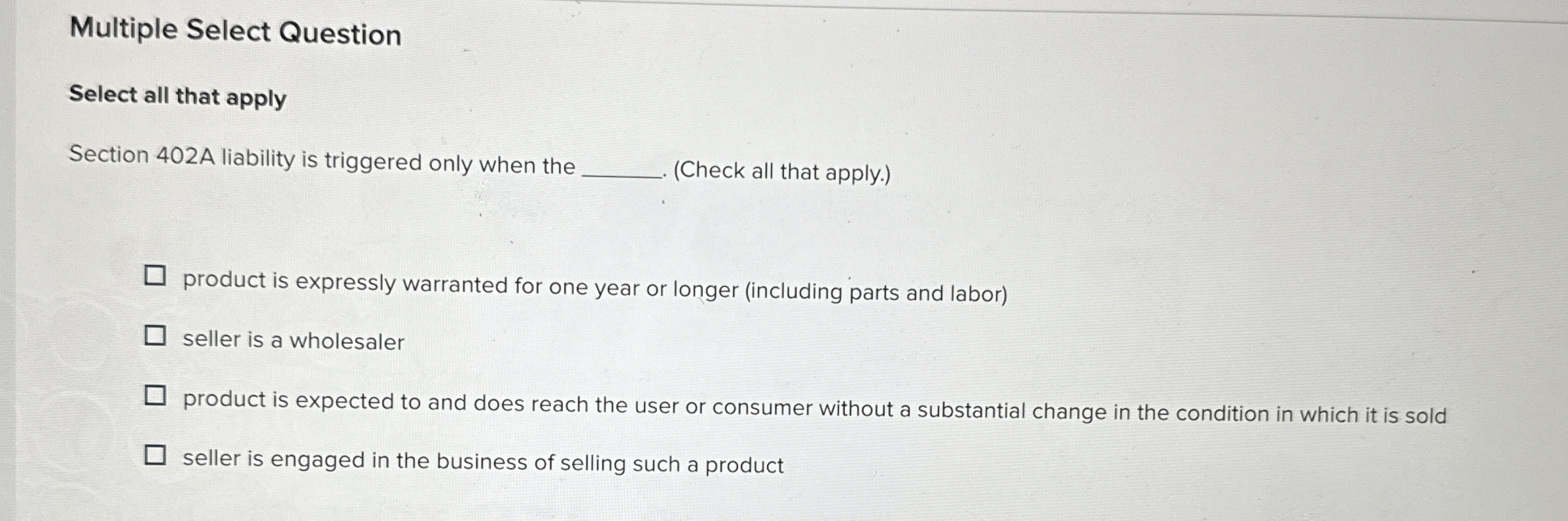 Solved Multiple Select QuestionSelect all that applySection | Chegg.com