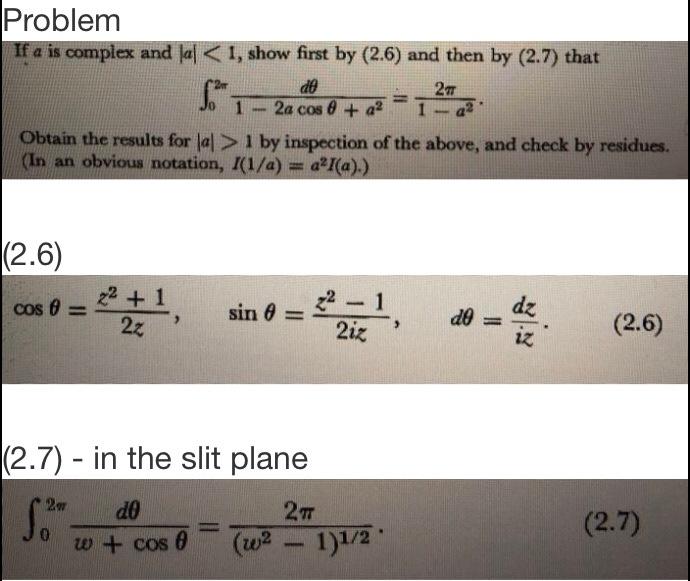 Solved Problem If a is complex and lal