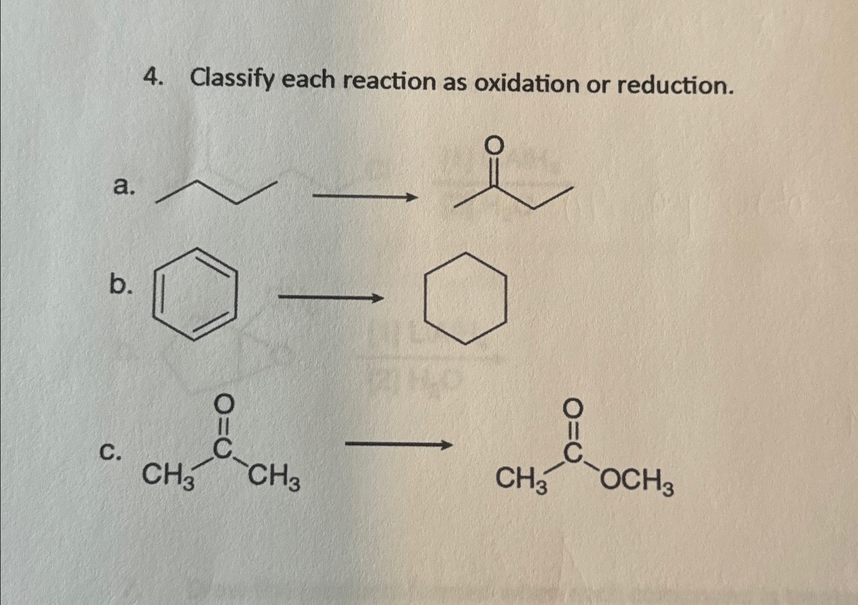 Solved Classify each reaction as oxidation or | Chegg.com