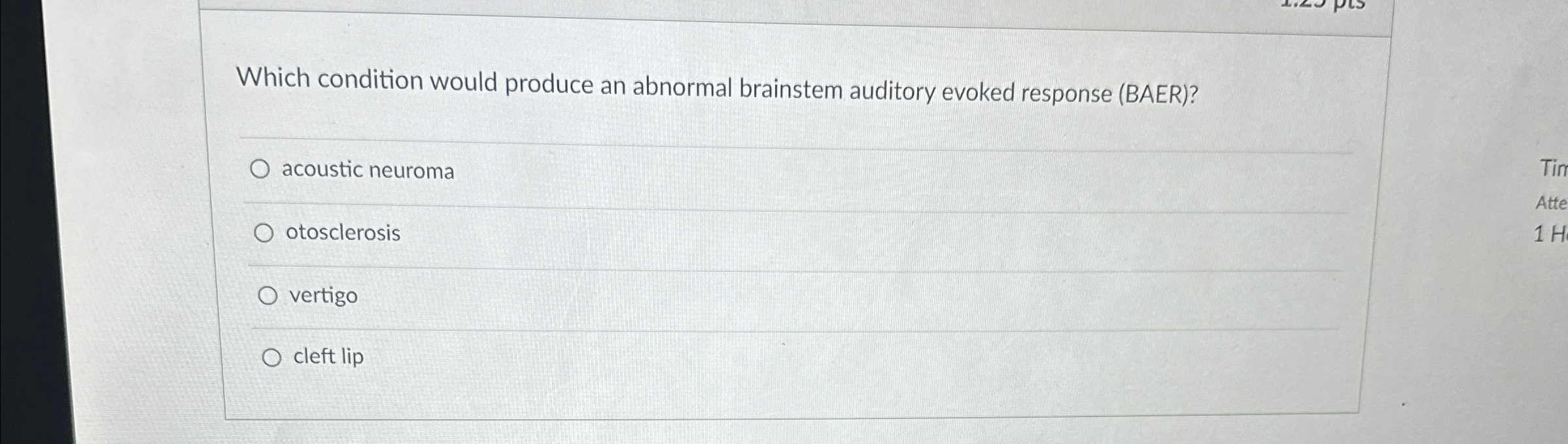 Solved Which condition would produce an abnormal brainstem | Chegg.com
