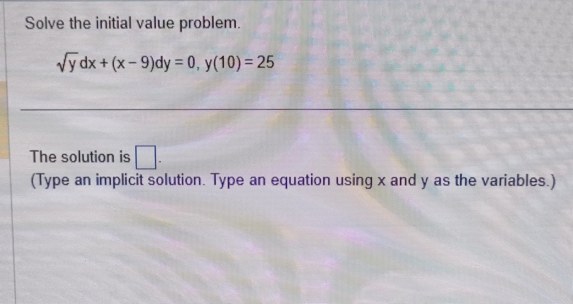 Solved Solve the initial value problem. | Chegg.com