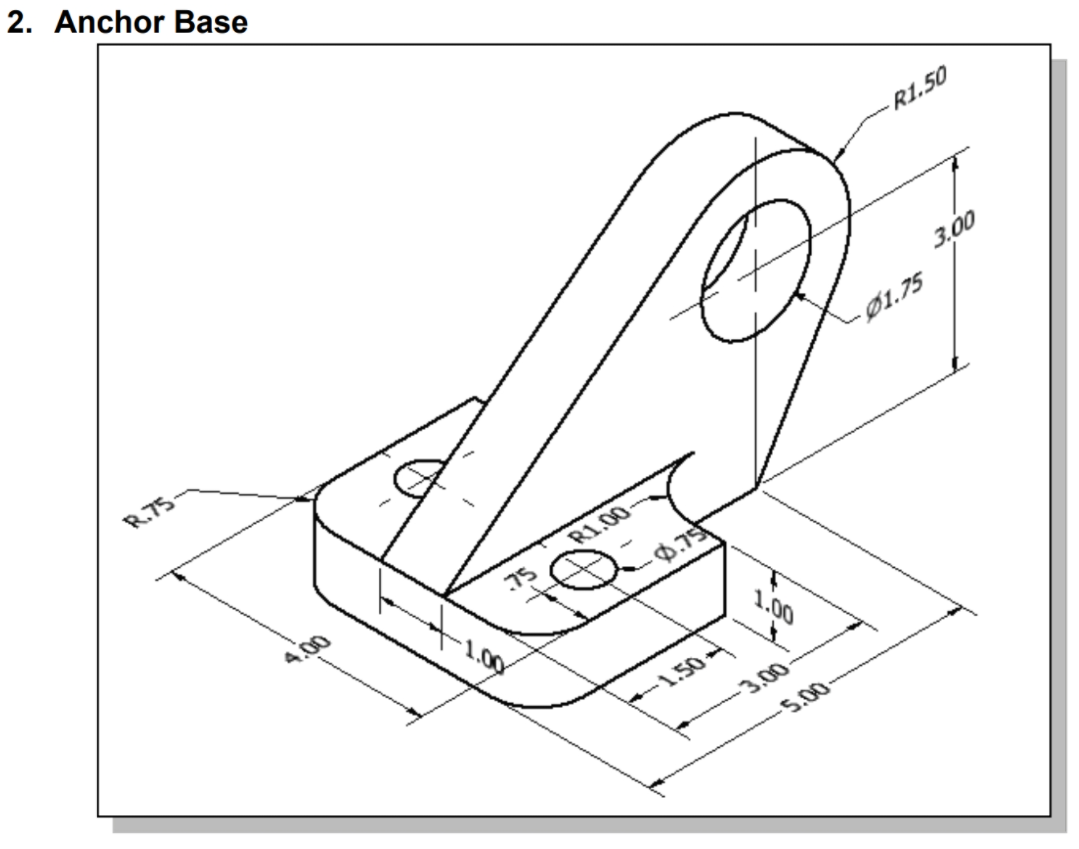 Draw a 3-view orthographic (front, ﻿top and right | Chegg.com
