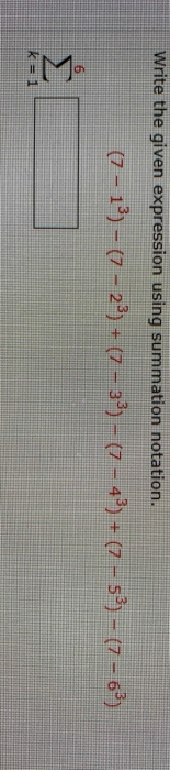 Solved Write The Given Expression Using Summation Notation 7620