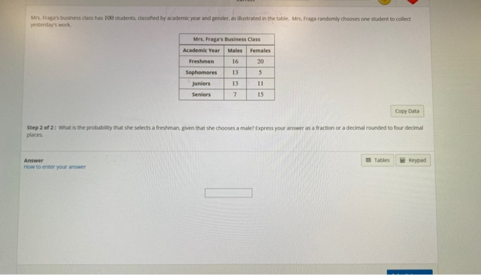Solved Mrs. Fraga's business class has 100 students | Chegg.com