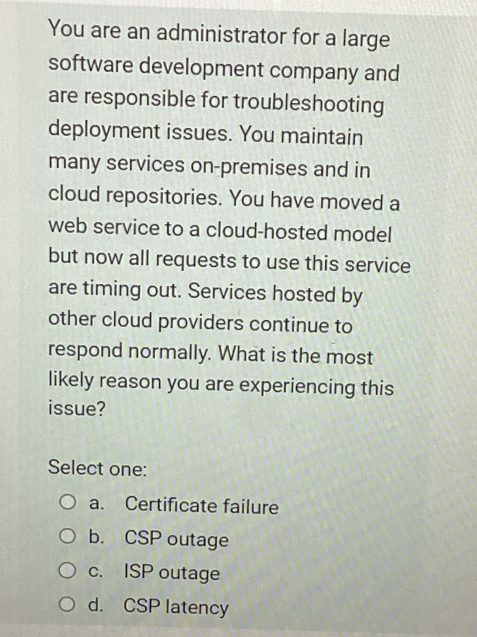 Solved You are an administrator for a large software | Chegg.com