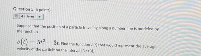 Solved Suppose that the position of a particle traveling | Chegg.com