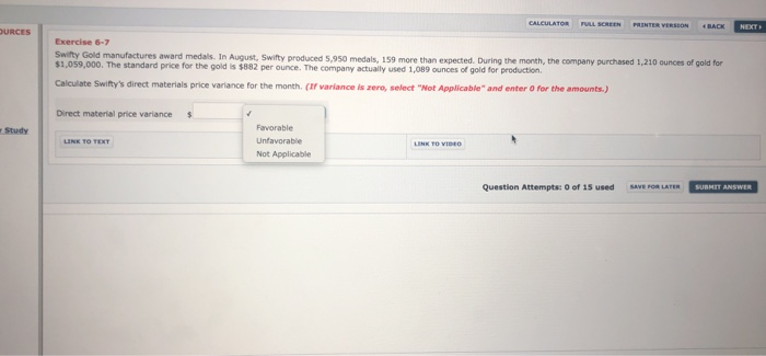 Solved CALCULATOR FULL SCREEN PRINTER VERSION BACK NEXT | Chegg.com