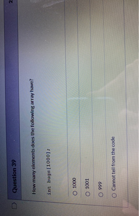 Solved Question 39 How many elements does the following | Chegg.com