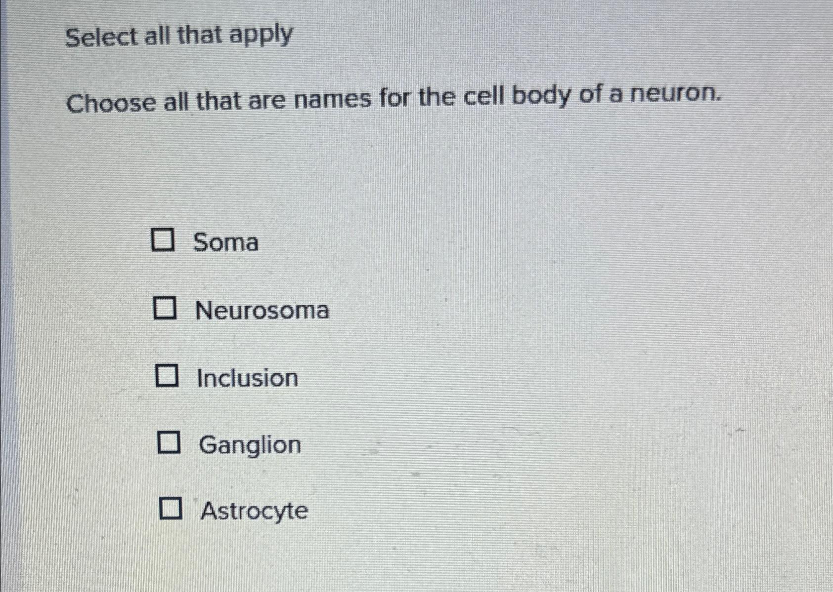 Solved Select all that applyChoose all that are names for | Chegg.com