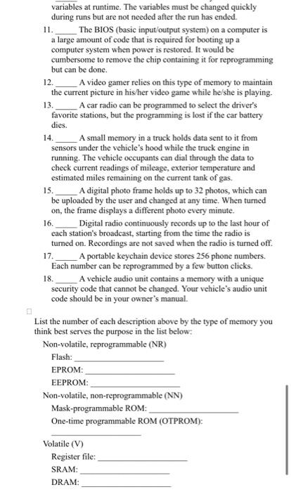 Solved Based off the given information, mark those | Chegg.com
