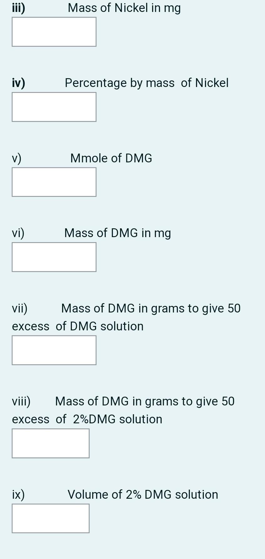 Solved Nickel (II) ions react quantitatively with | Chegg.com