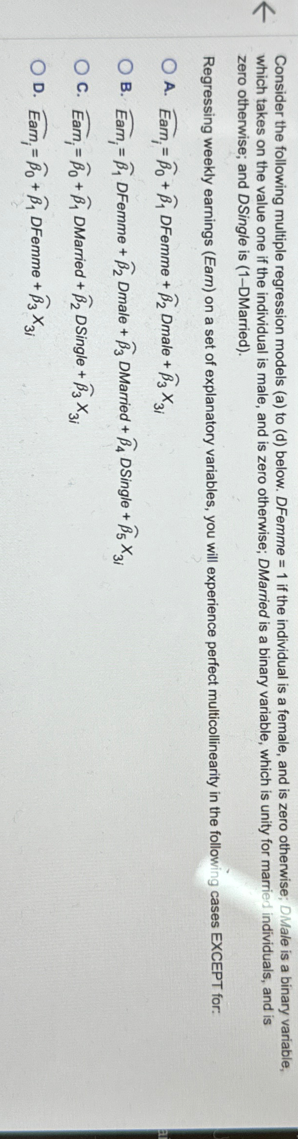 Solved Consider the following multiple regression models (a) | Chegg.com