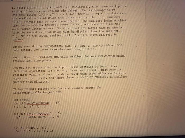Solved Hi im struggling with this assigmentAll in python | Chegg.com