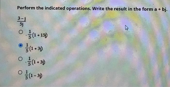 Solved Perform the indicated operations. Write the result in | Chegg.com