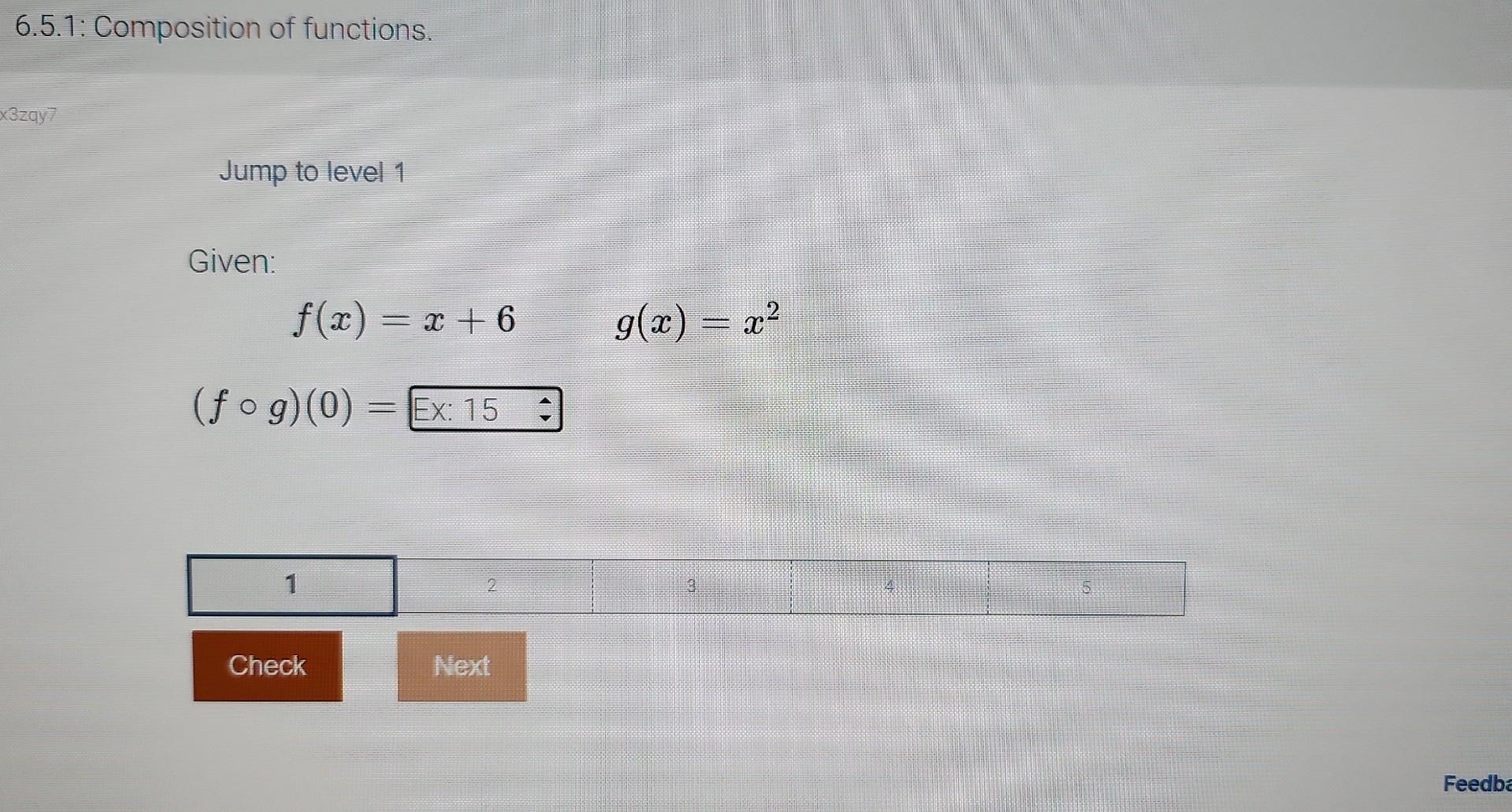 Solved 6.5.1: Composition of functions. Jump to level 1 | Chegg.com