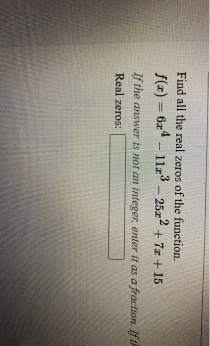 Solved Write the cubic polynomial function f() in expanded | Chegg.com