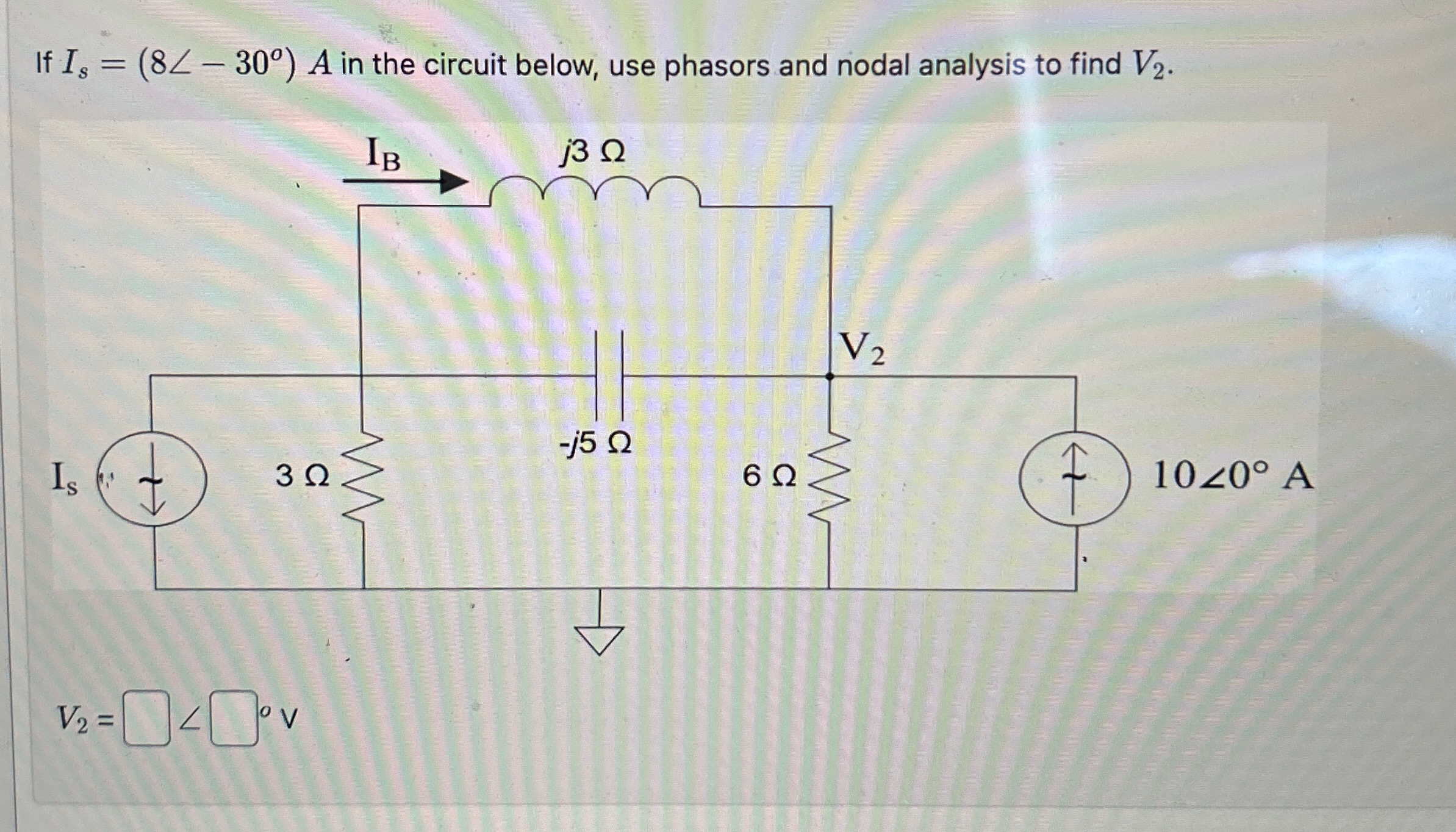Solved If Is=(8?-30°)A ﻿in the circuit below, use phasors | Chegg.com