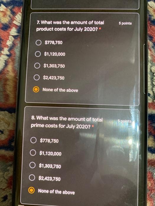 Solved * Required PART 2: Scenario-Based Multiple-Choice | Chegg.com