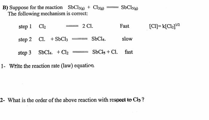 Solved B) Suppose for the reaction SbCl3( g)+Cl2( g)=SbCl5( | Chegg.com