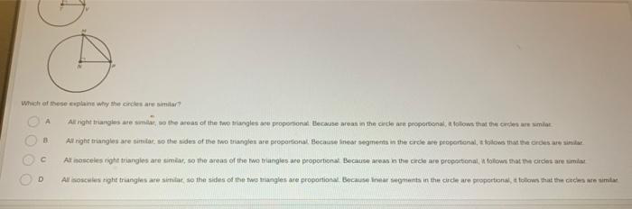Solved Ana draws right triangles STV and MNP on circles T | Chegg.com