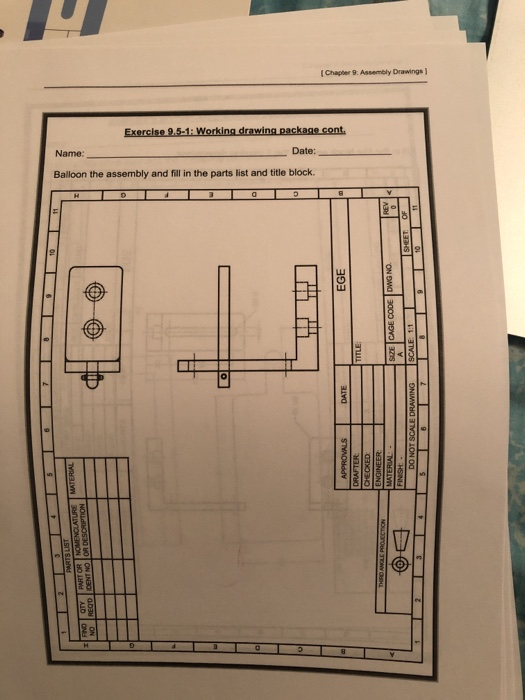 IFTH EDITION Chapter 9 Assembly Drawings 9.5) | Chegg.com