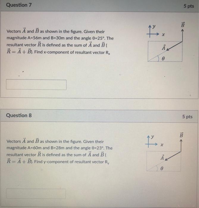 Solved Vectors A and B as shown in the figure. Given their | Chegg.com