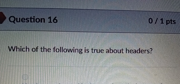 Solved Question 1601 ﻿ptsWhich of the following is true | Chegg.com