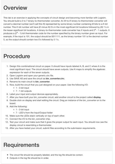 Solved This lab is an exercise in applying the concepts of | Chegg.com