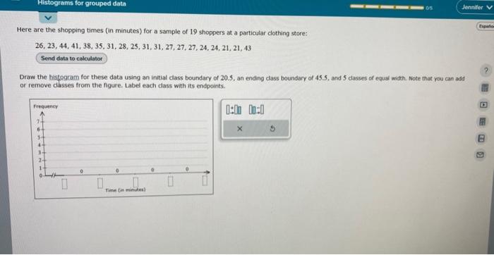 Solved Draw The Histogram For These Data Using An Initial