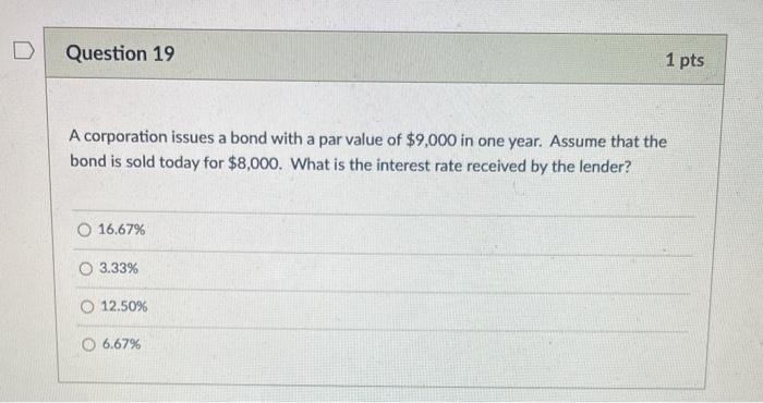 Solved A corporation issues a bond with a par value of | Chegg.com Solved A corporation issues a bond with a par value of | Chegg.com