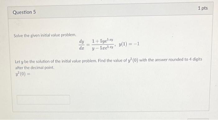 Solved Solve The Given Initial Value Problem 8668