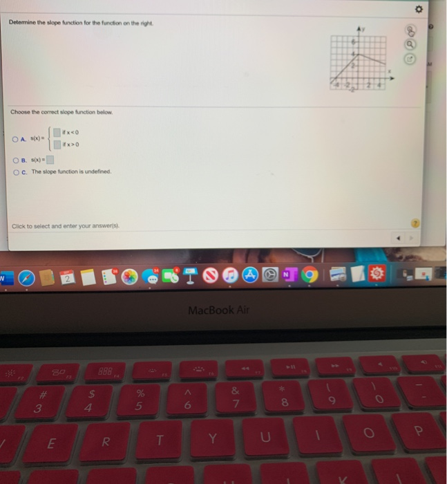 Solved Determine the slope function for the function on the | Chegg.com