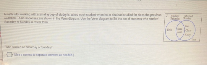 Solved A math tutor working with a small group of students | Chegg.com