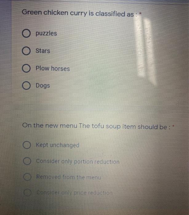 Solved Menu Engineering and Analysis: All questions in this | Chegg.com