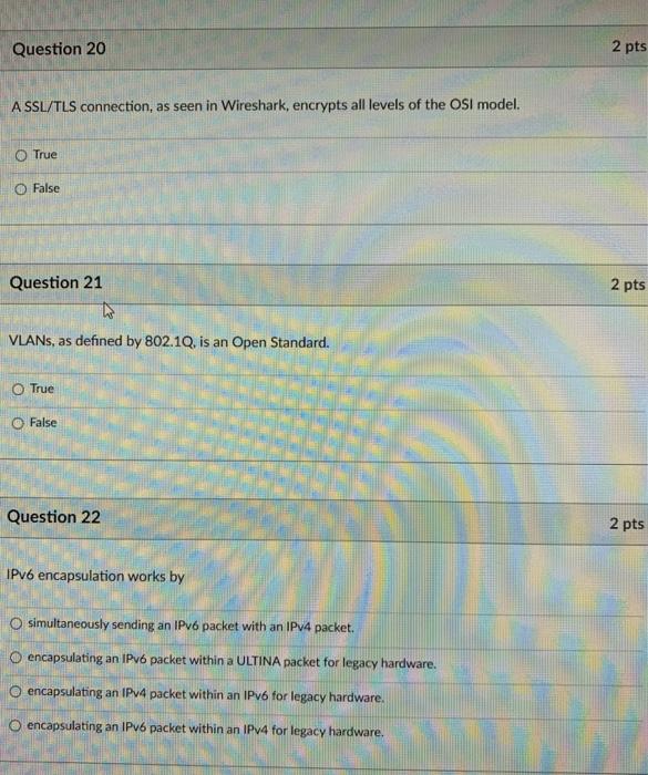 Solved Question 20 2 pts A SSL/TLS connection, as seen in | Chegg.com