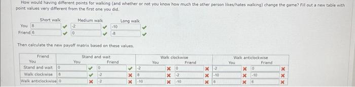 Solved Then calculate the new payoff matrix based on these | Chegg.com