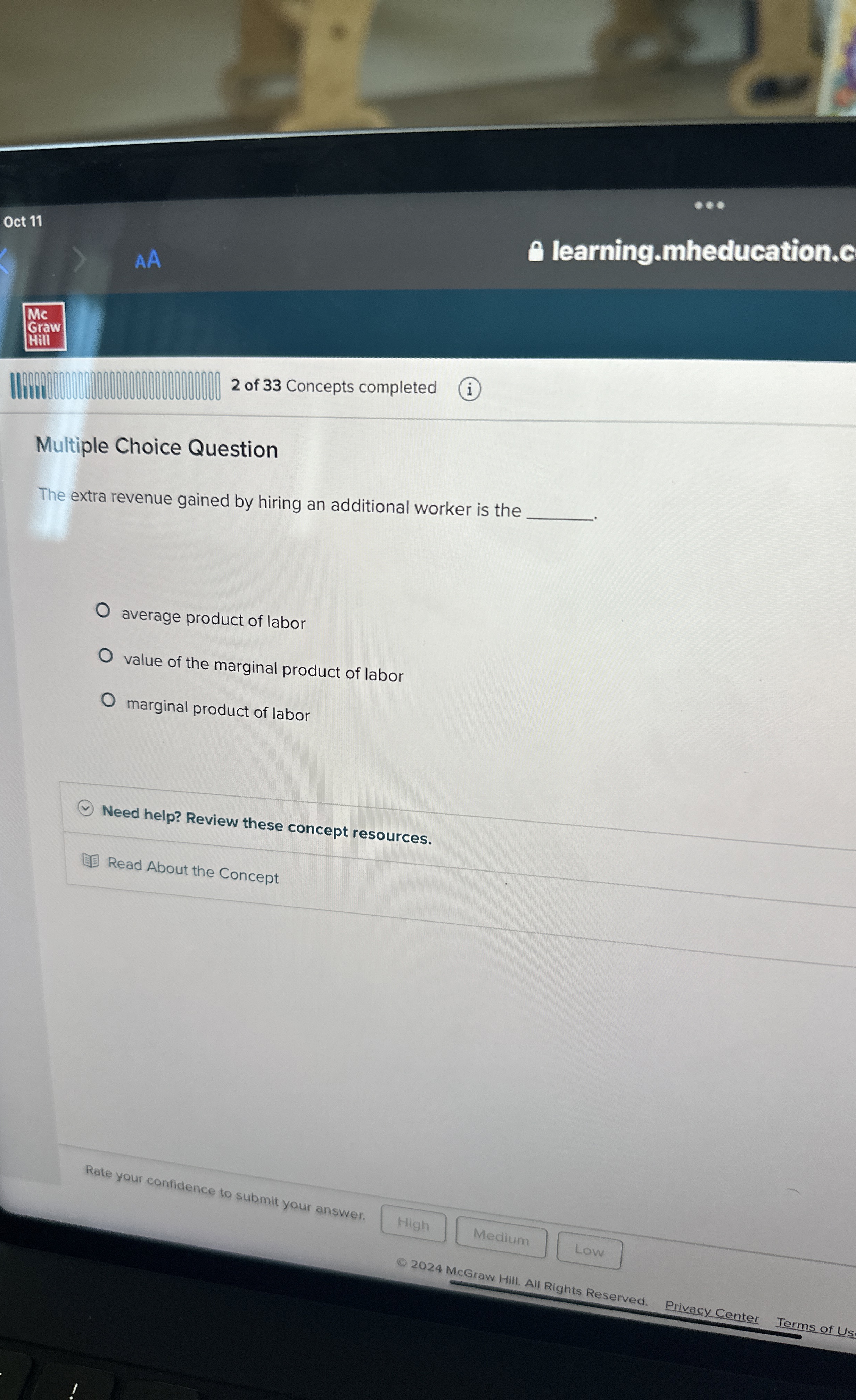 Solved Multiple Choice QuestionThe extra revenue gained by | Chegg.com