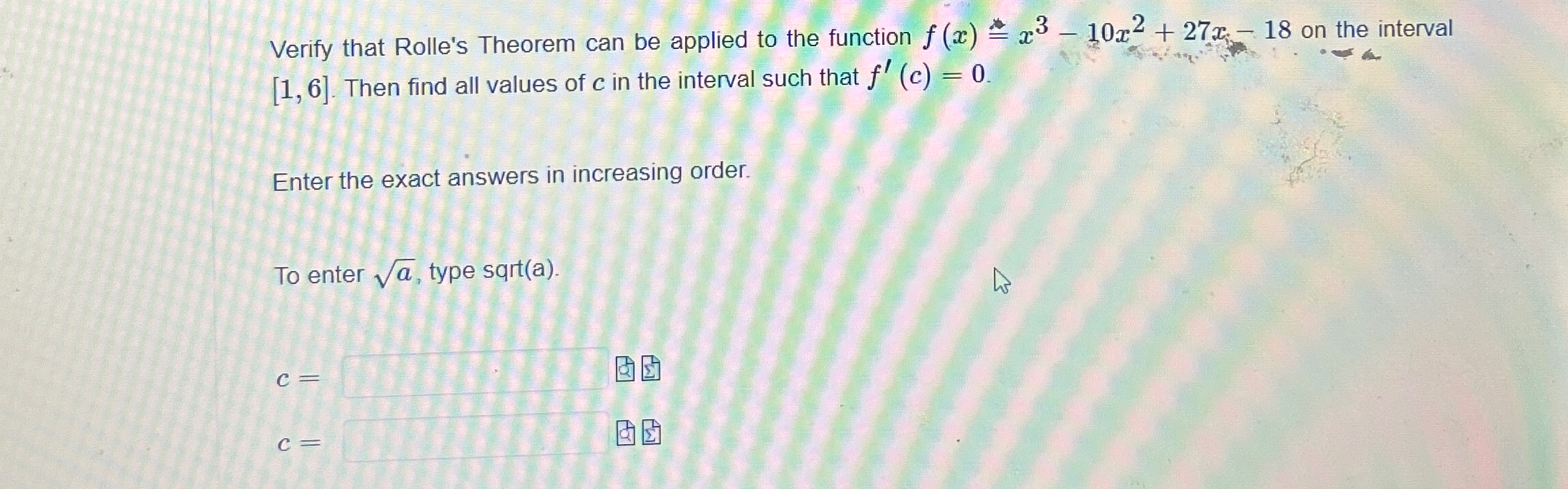 Solved Verify that Rolle's Theorem can be applied to the | Chegg.com