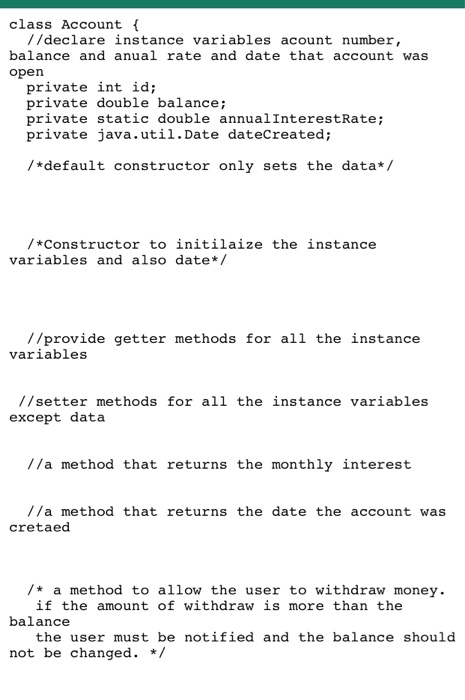 Solved Problem: write a program to simulate an ATM machine | Chegg.com