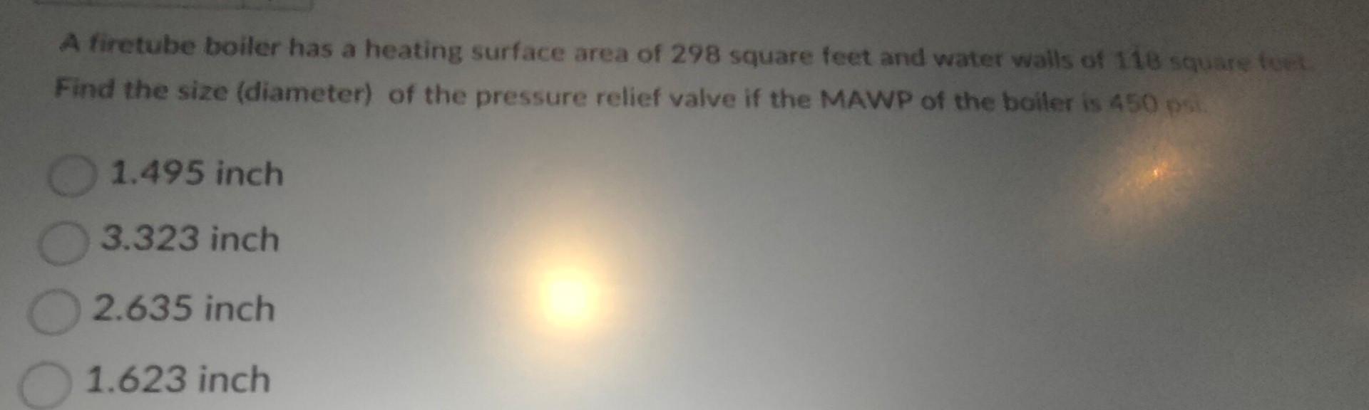 Solved A firetube boiler has a heating surface area of 298 | Chegg.com