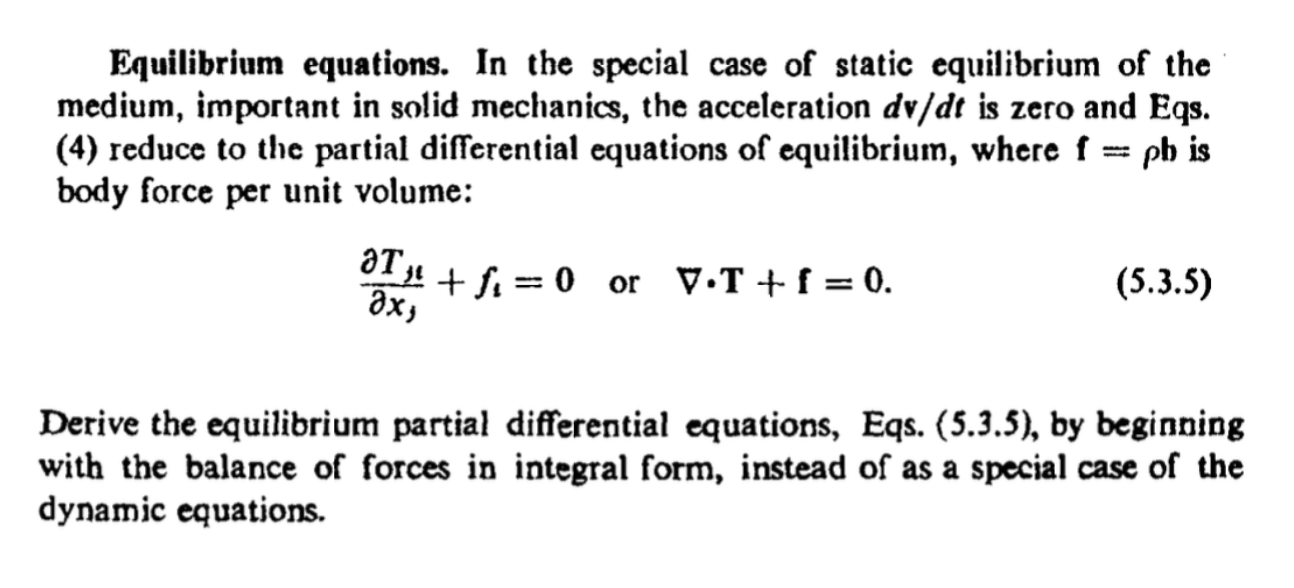 Solved Equilibrium equations. In the special case of static | Chegg.com