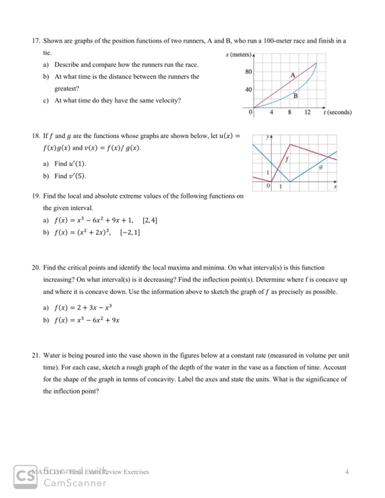 MATH 116 - Final Exam Review Exercises Note: You must | Chegg.com