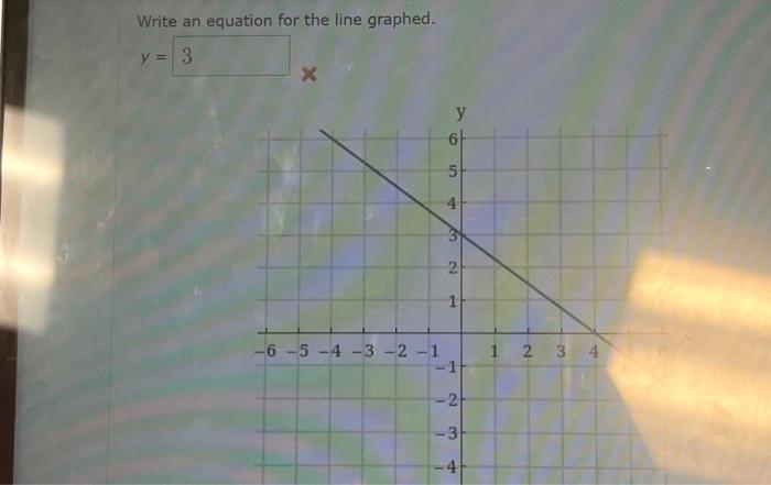 Solved Write An Equation For The Line Graphed