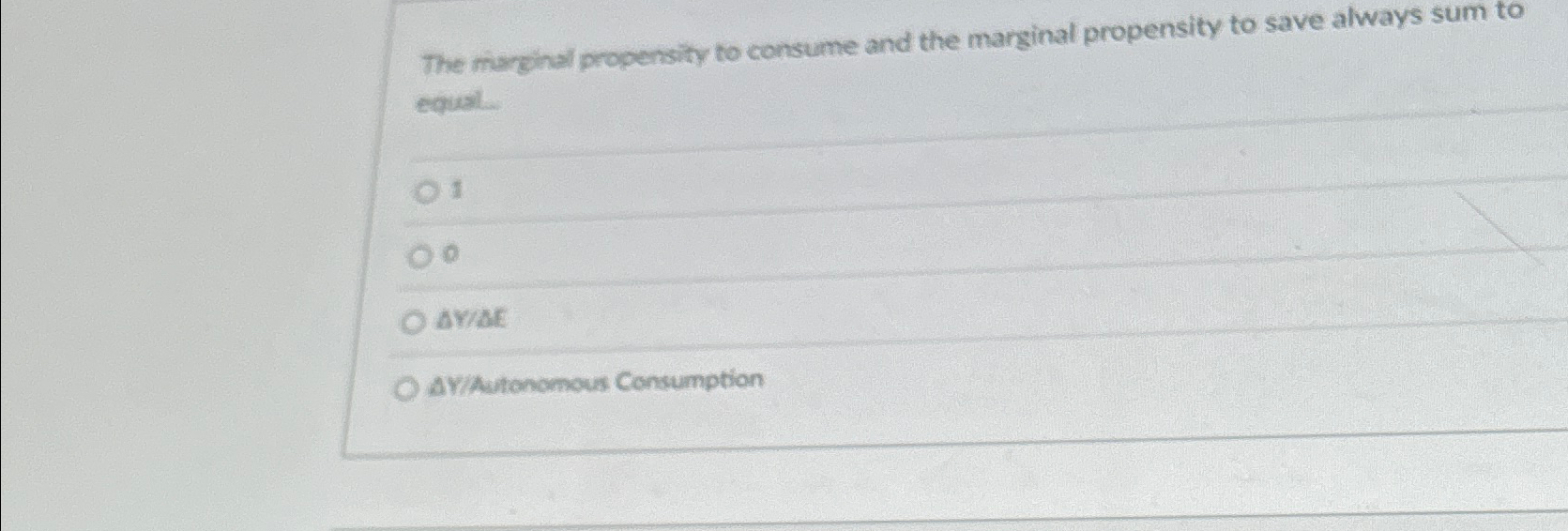 Solved The marginal propensity to consume and the marginal | Chegg.com