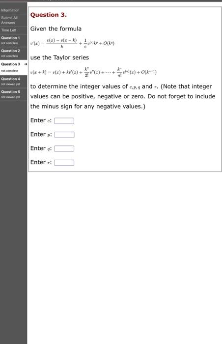Solved Given the formula v′(x)=kt(x)−v(x−k)+c1v(v)kb′+O(k−1) | Chegg.com